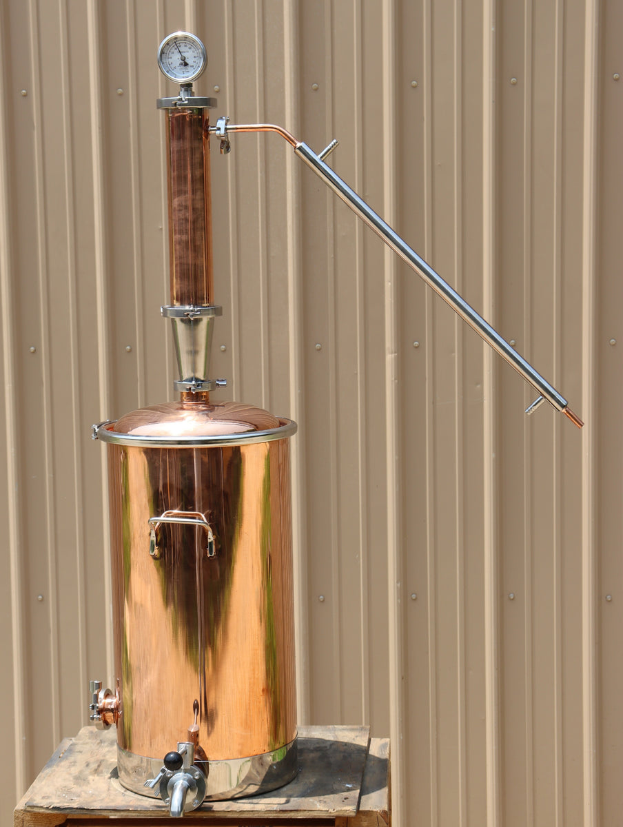 13 Gallon Copper Still with 2" Copper & Stainless Reflux Column ...